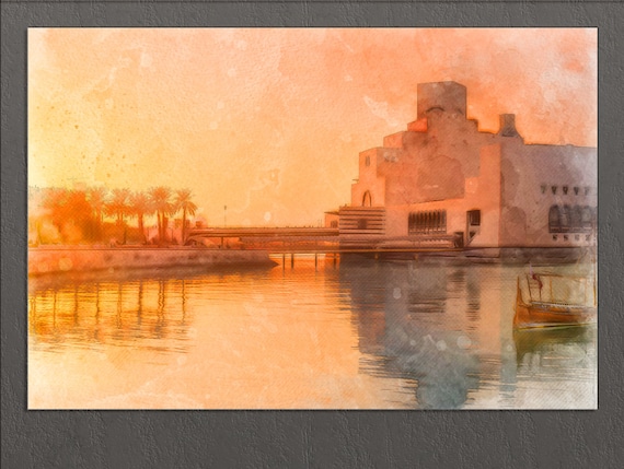 Doha Canvas Print Doha Skyline Doha Wall Art Museo De Arte - Etsy