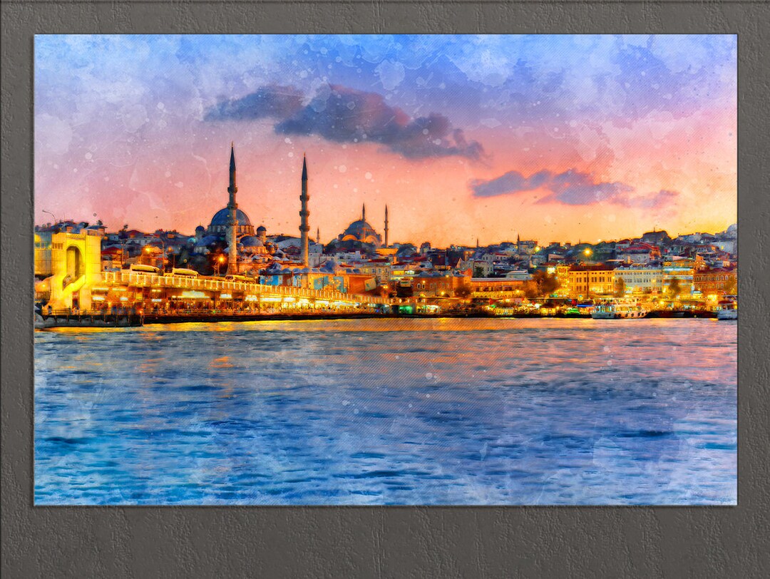 İstanbul Skyline, İstanbul Canvas Print, İstanbul Wall Art, İstanbul ...