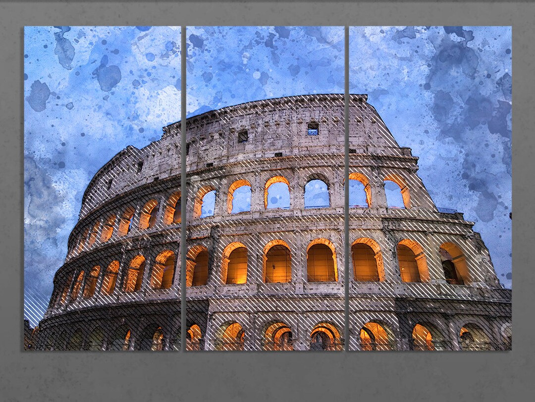 Rome Colosseum Canvas Print, Colosseum Print, Rome Wall Art, Italy - Etsy