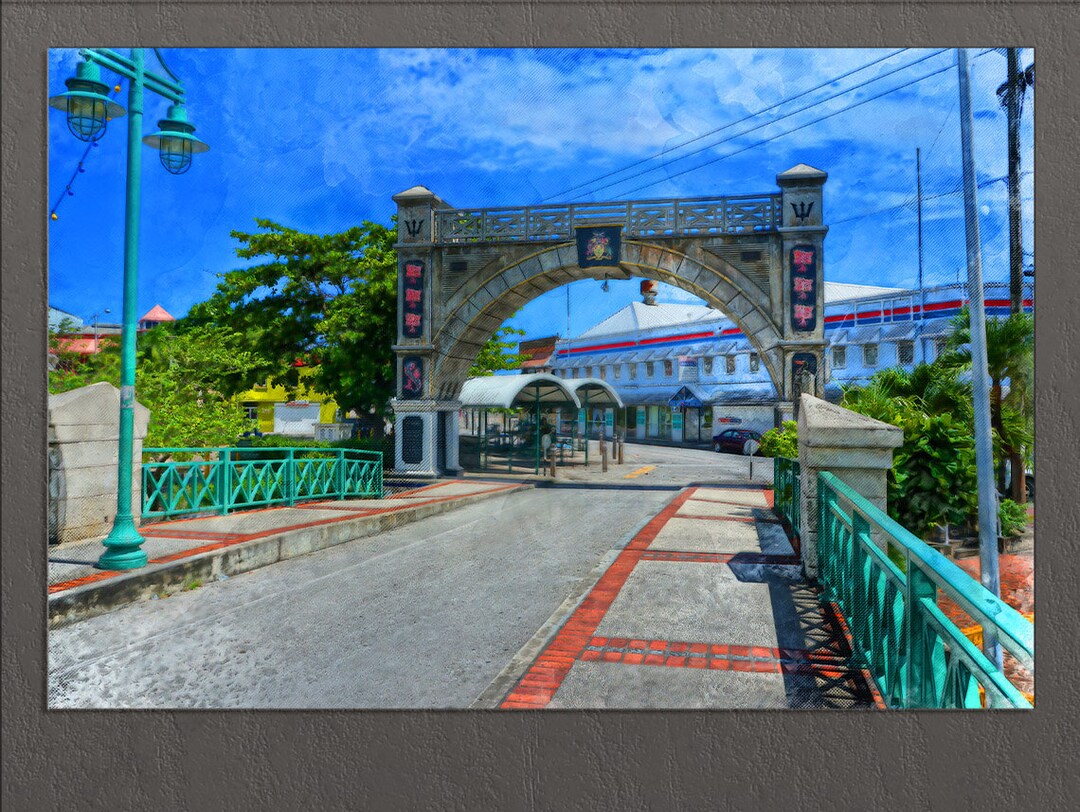 Bridgetown Canvas Print, Chamberlain Bridge, Barbados Wall Art ...