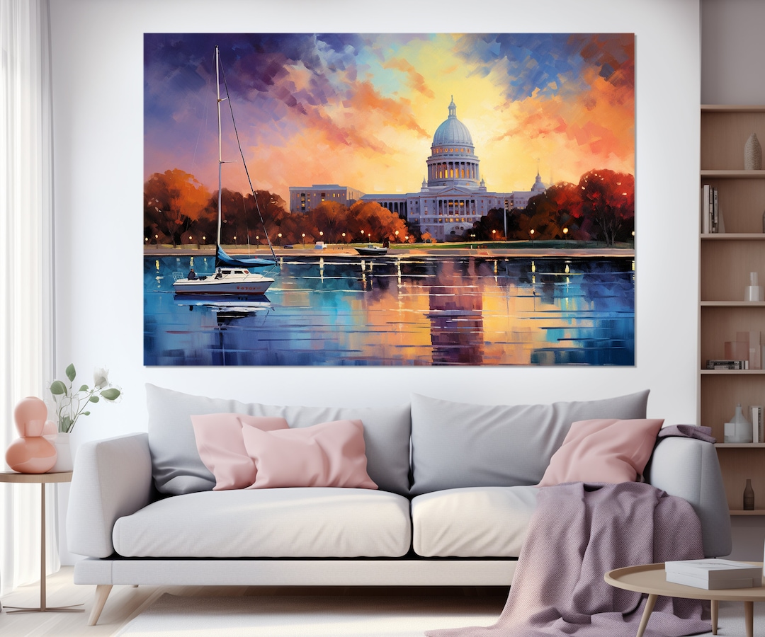 Madison Canvas Print, Madison Painting, Madison Wall Art, Wisconsin - Etsy