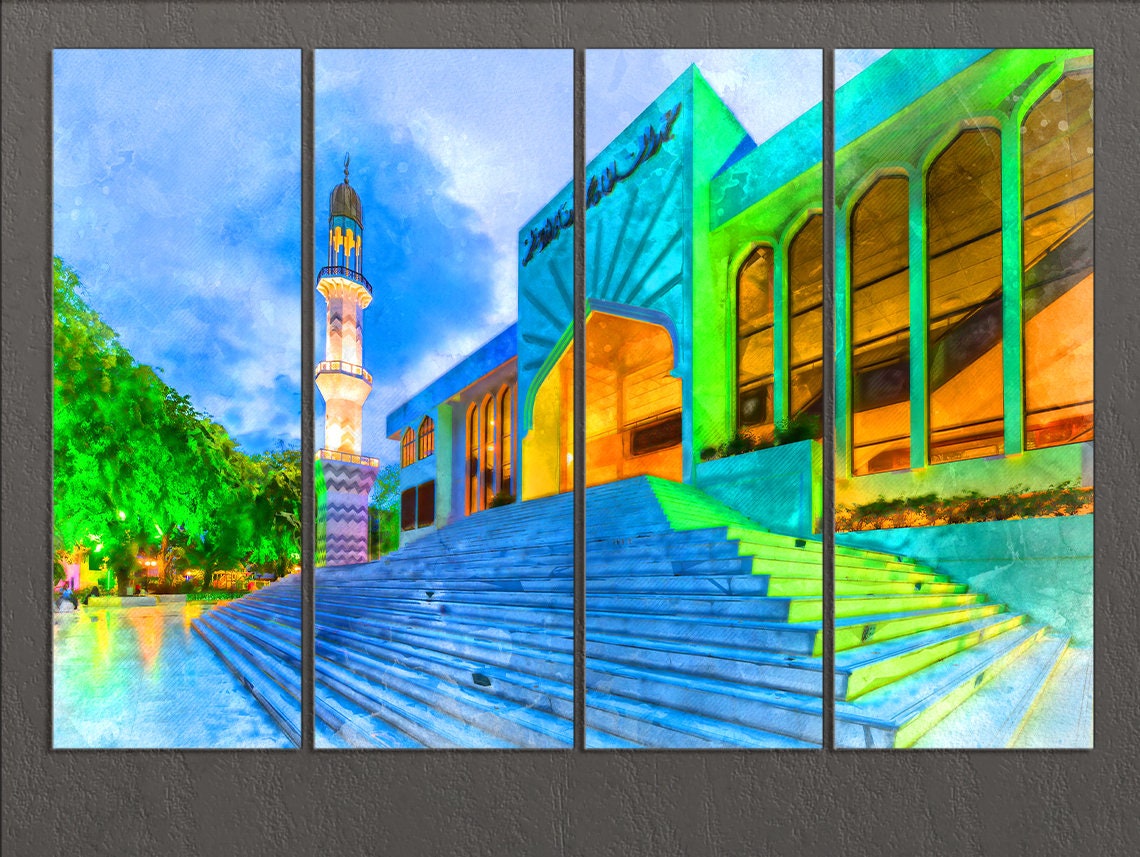 Malé Wall Art Maldives Canvas Print Maldives Painting - Etsy UK