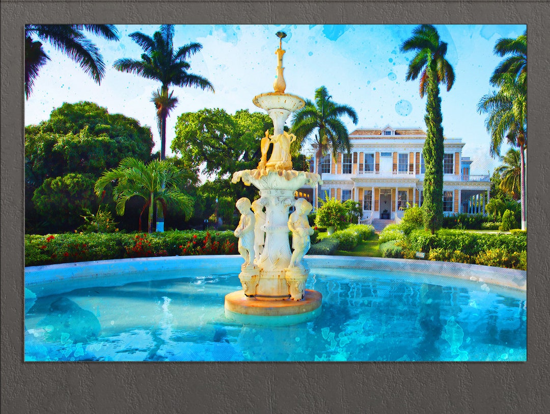 Jamaica Canvas Print, Devon House, Kingston Canvas Art, Jamaica Wall ...
