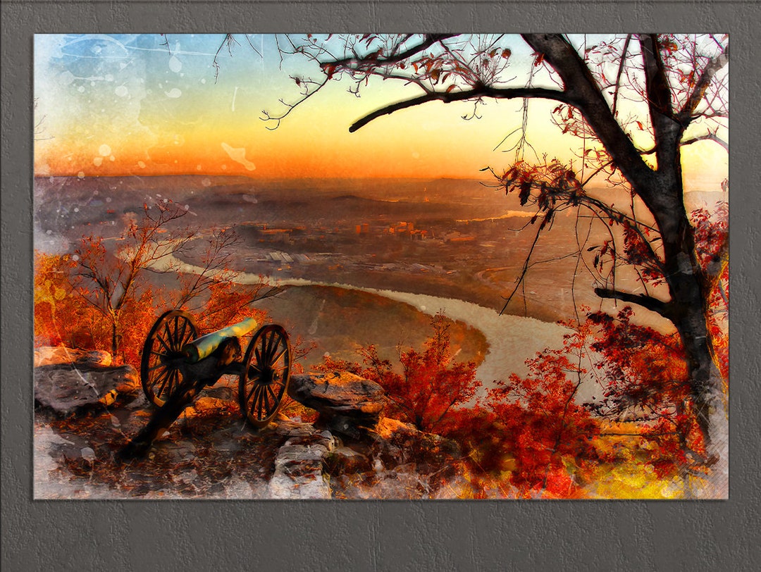 Chattanooga Canvas Print, Chattanooga Painting, Chattanooga Wall Art ...
