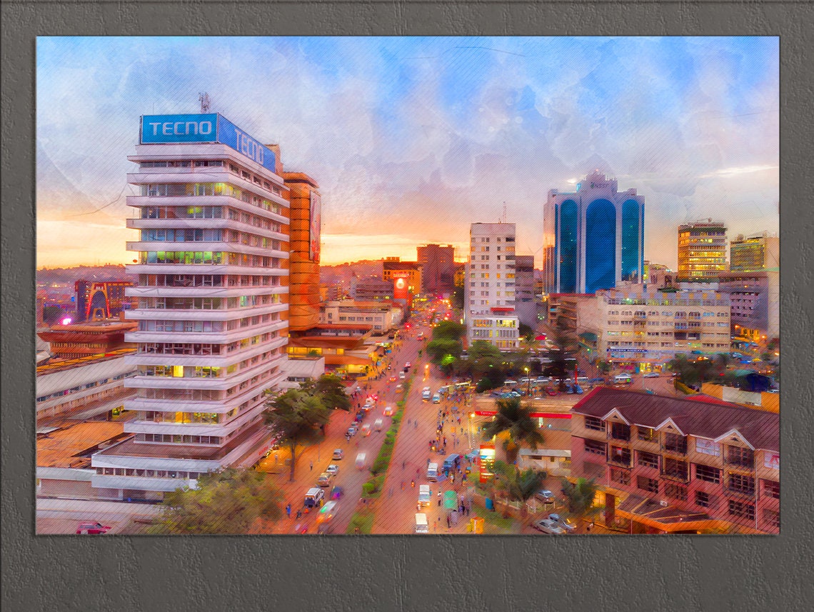 Uganda Canvas Print Kampala Downtown Uganda Wall Art | Etsy