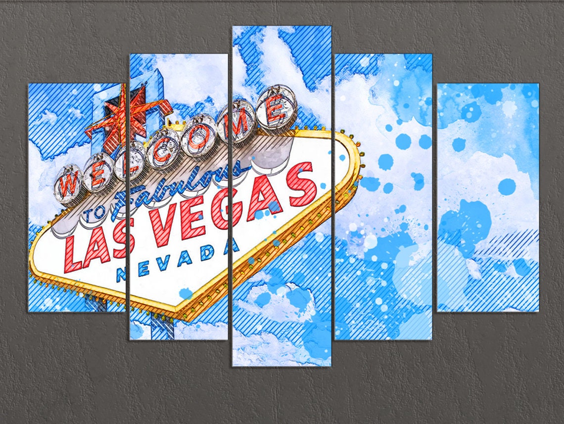 Las Vegas Canvas Print Las Vegas Sign Las Vegas Wall Art - Etsy UK
