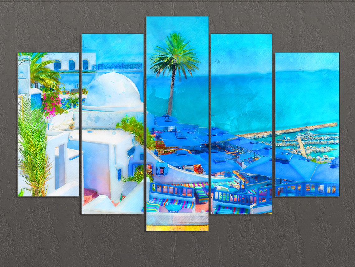 Tunis Canvas Print Tunis Skyline Tunisia Wall Art Tunis - Etsy