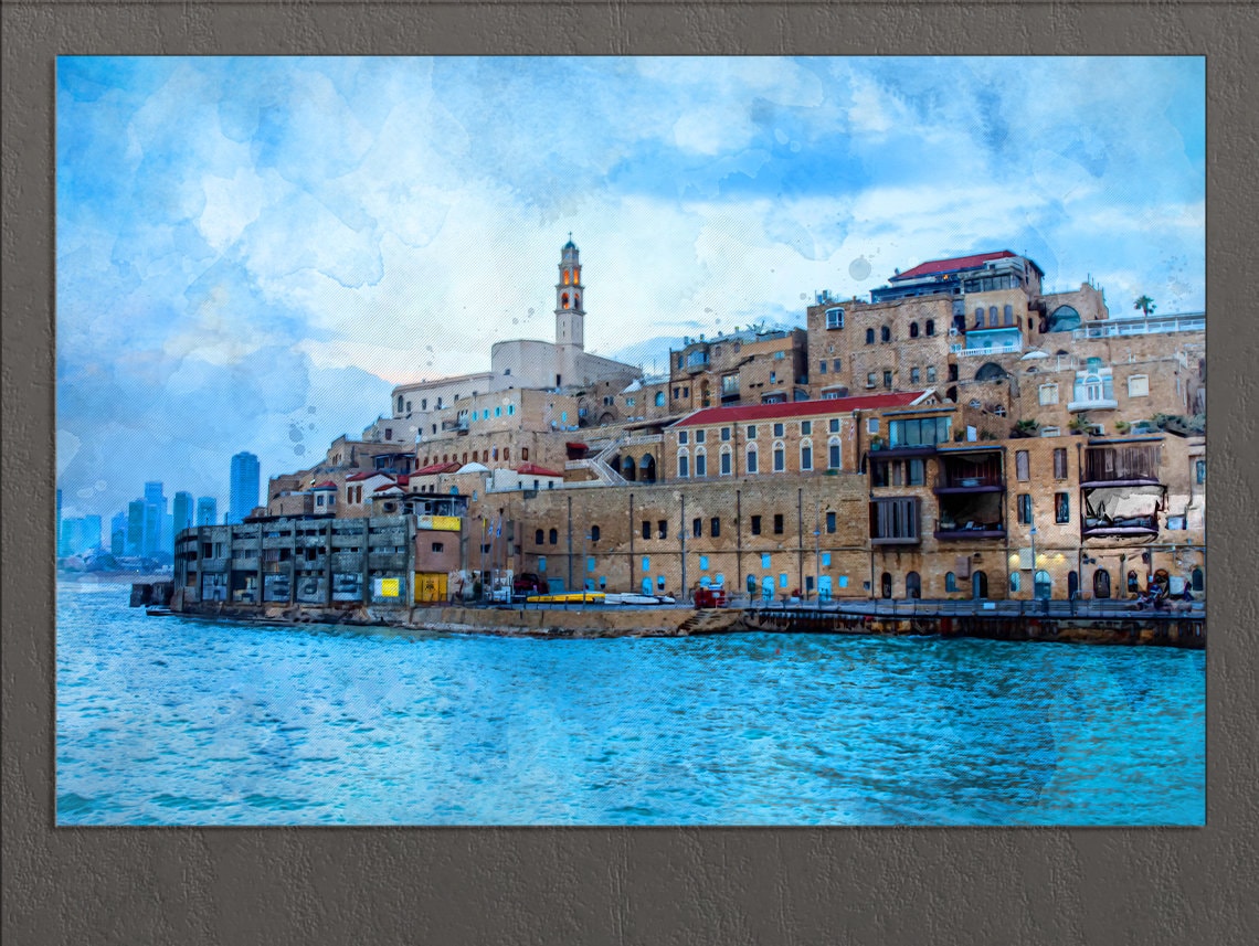 Jaffa Tel Aviv-Yafo Leinwanddruck Tel Aviv-Yafo Skyline - Etsy.de