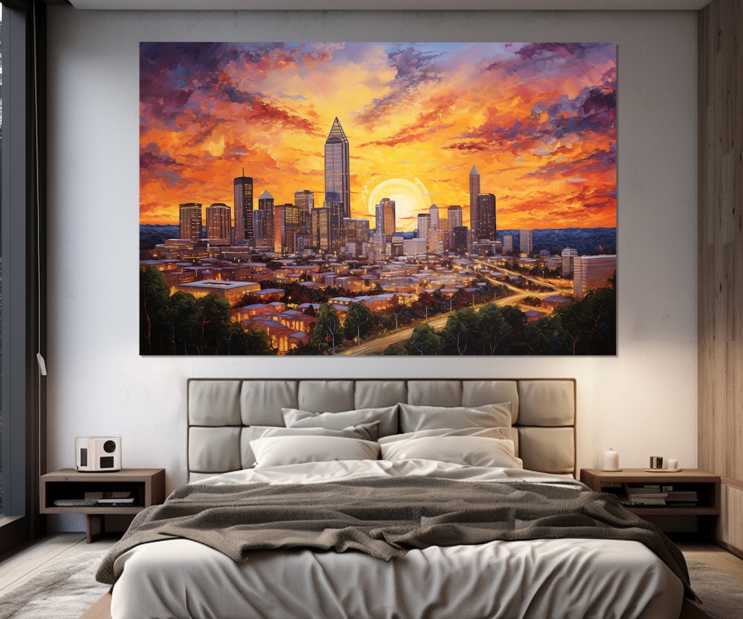 Atlanta Canvas Print, Atlanta Skyline, Atlanta Painting, Atlanta Wall ...