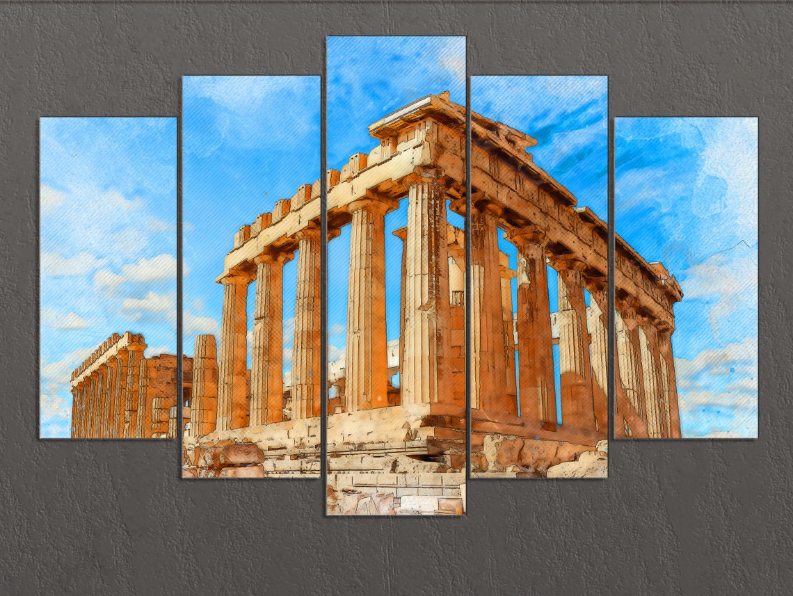 Parthenon Canvas Print Acropolis Athens Wall Art Greece - Etsy