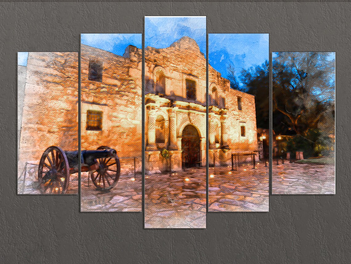 The Alamo Mission, San Antonio Canvas Print, San Antonio Downtown ...