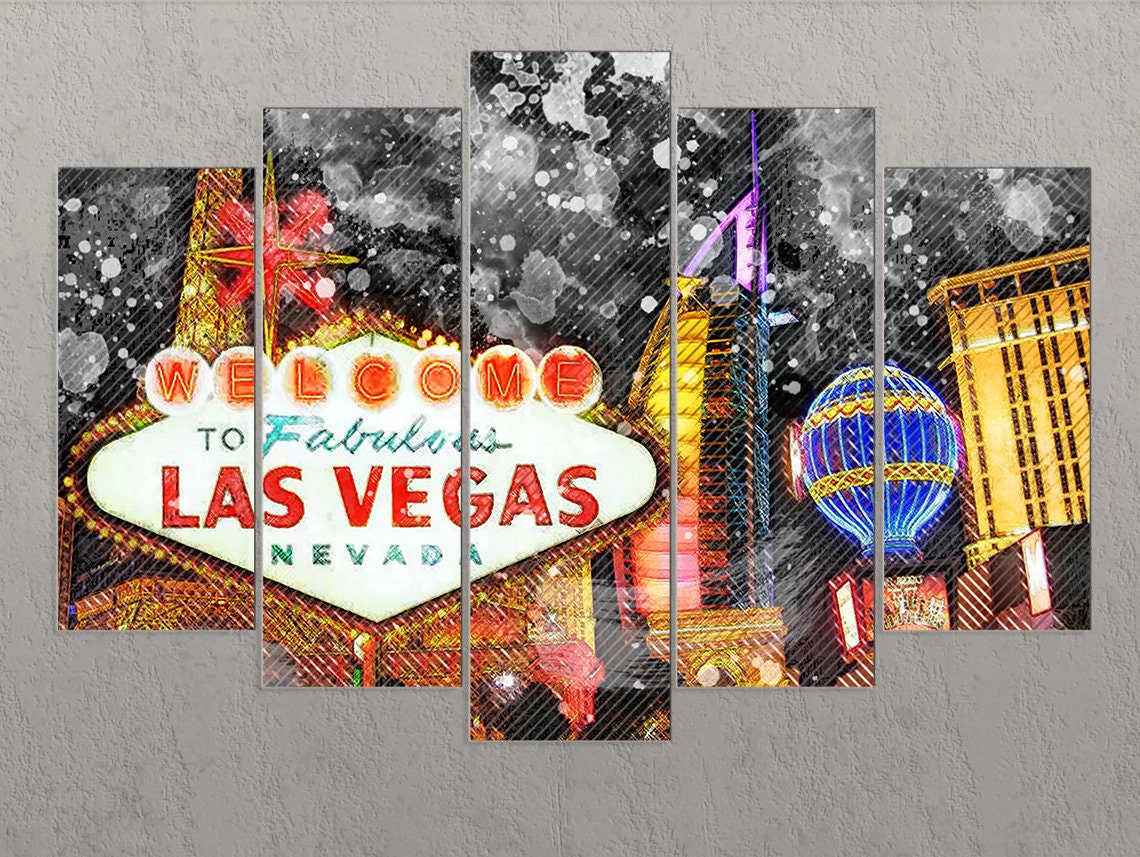 Las Vegas Canvas Print Las Vegas Sign Las Vegas Wall Art - Etsy