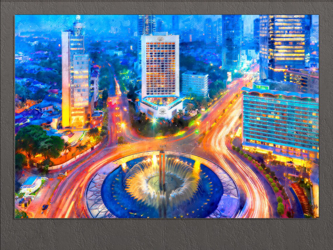 Lagos Canvas Print, Lagos Skyline, Nigeria Wall Art, Lagos Painting ...