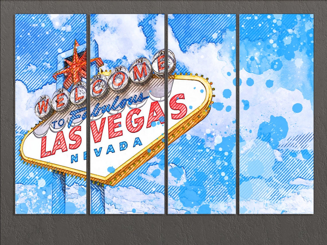 Las Vegas Canvas Print Las Vegas Sign Las Vegas Wall Art - Etsy UK