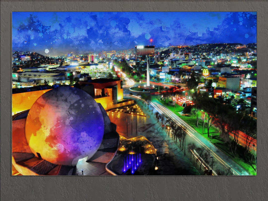 Tijuana Canvas Print, Tijuana Skyline, Tijuana Wall Art, Mexico - Etsy
