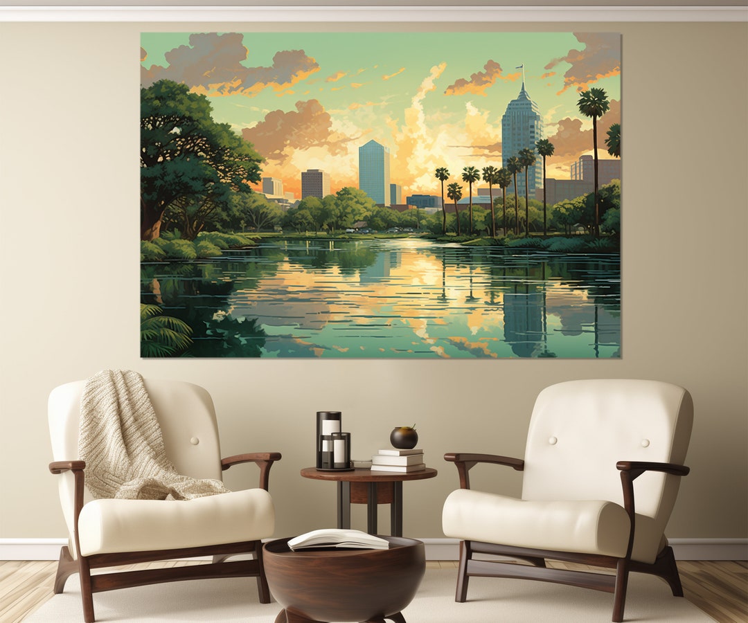 Baton Rouge Canvas Print, Baton Rouge Skyline, Baton Rouge Wall Art ...