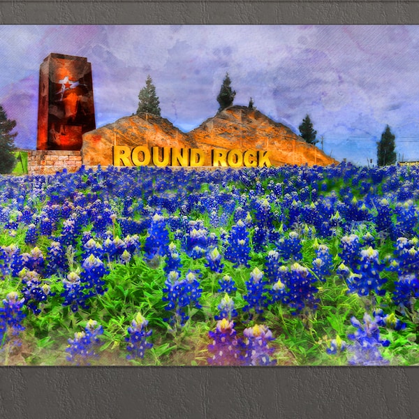 Round Rock Wall Art - Etsy