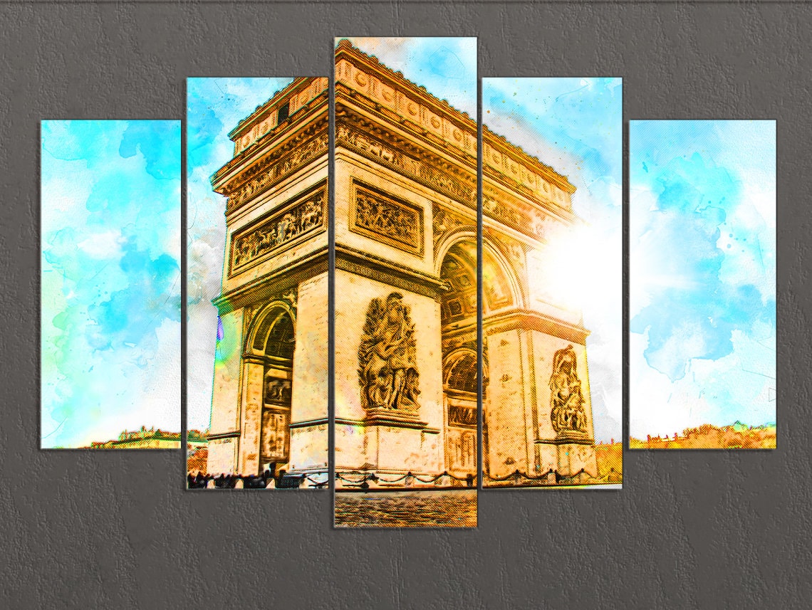 Triumphal Arch in Paris Canvas Print Paris Wall Art France - Etsy UK