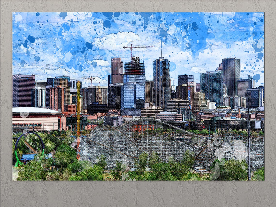 Denver Canvas Print Denver Skyline Denver Wall Art - Etsy UK