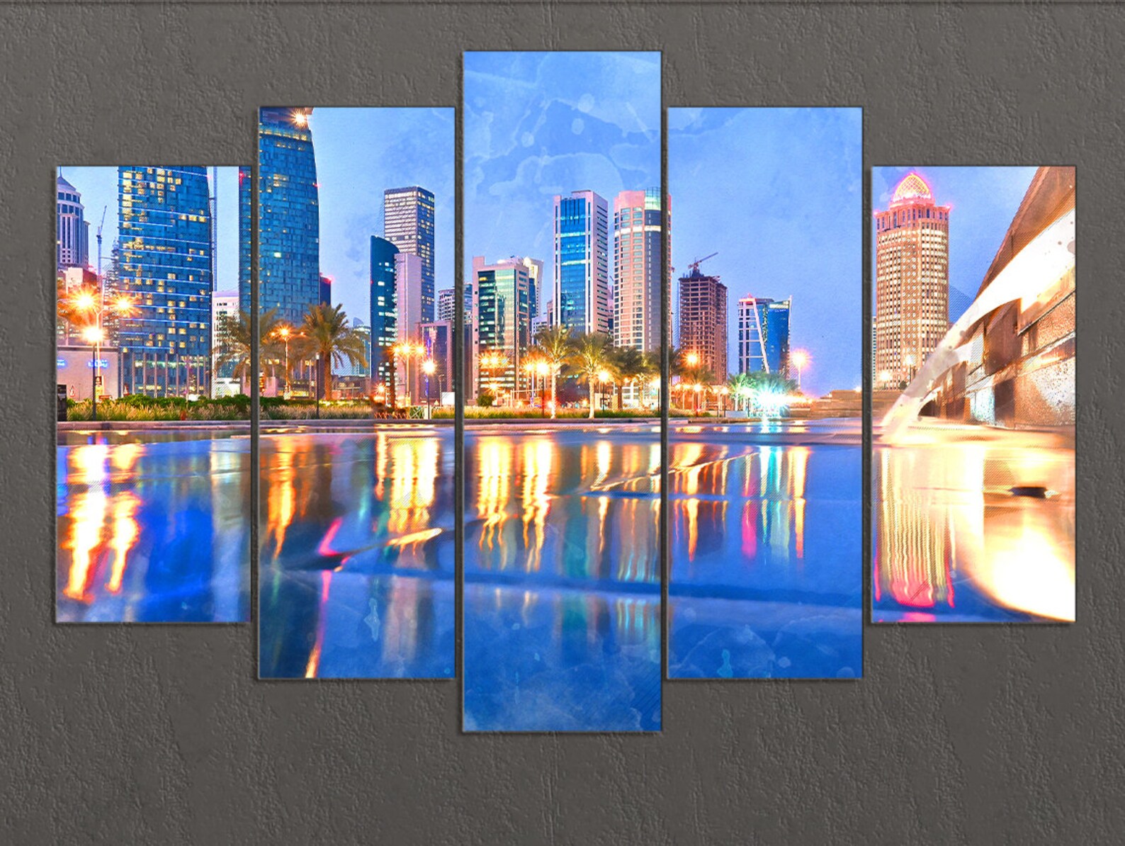 Doha Canvas Print Doha Skyline Sheraton Park Doha Wall Art - Etsy UK