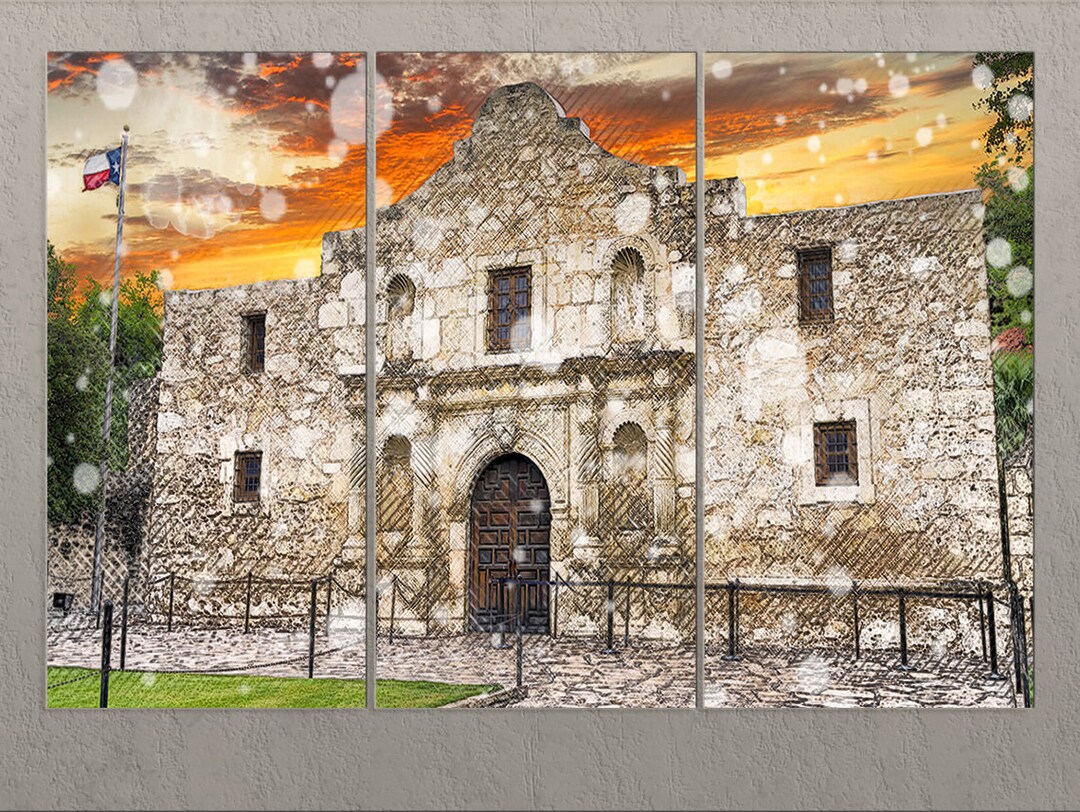 Alamo Monument San Antonio Canvas Print, San Antonio Downtown, San ...