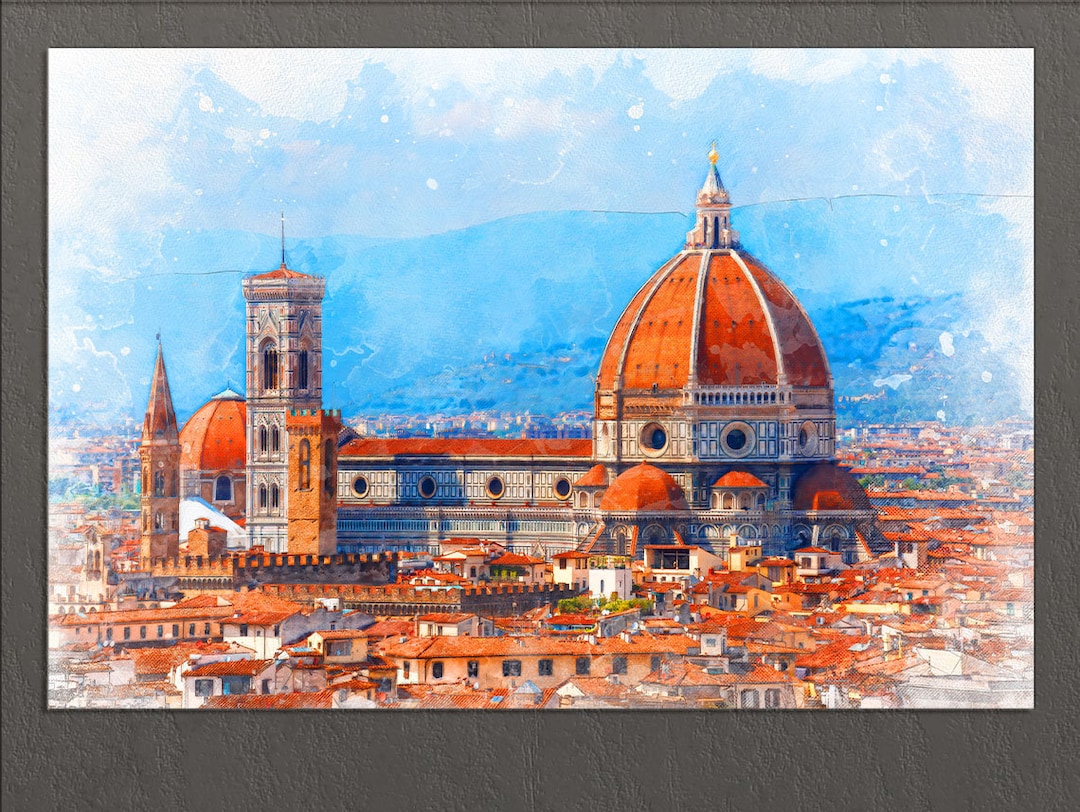 Florence Canvas Print, Florence Skyline, Florence Painting, Florence ...