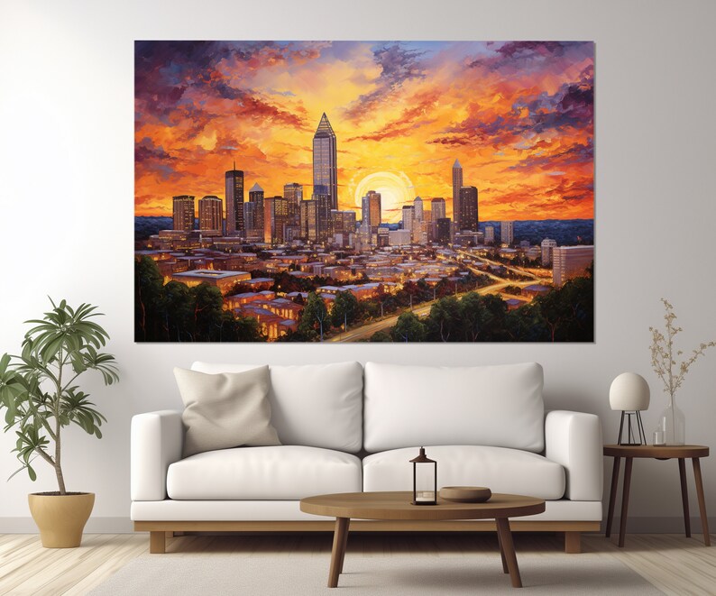 Atlanta Canvas Print, Atlanta Skyline, Atlanta Painting, Atlanta Wall ...