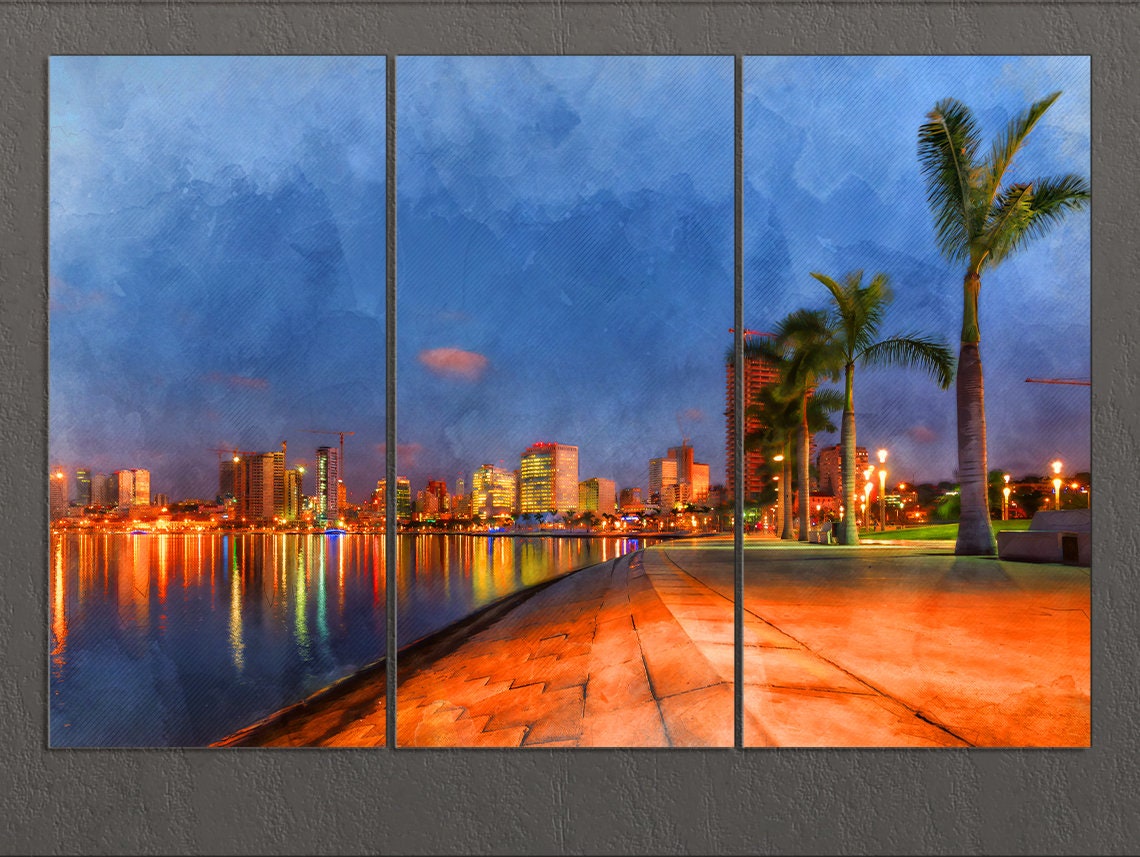 Angola Canvas Print, Luanda Wall Art, Luanda Painting, Angola Painting, Angola Print - Etsy UK