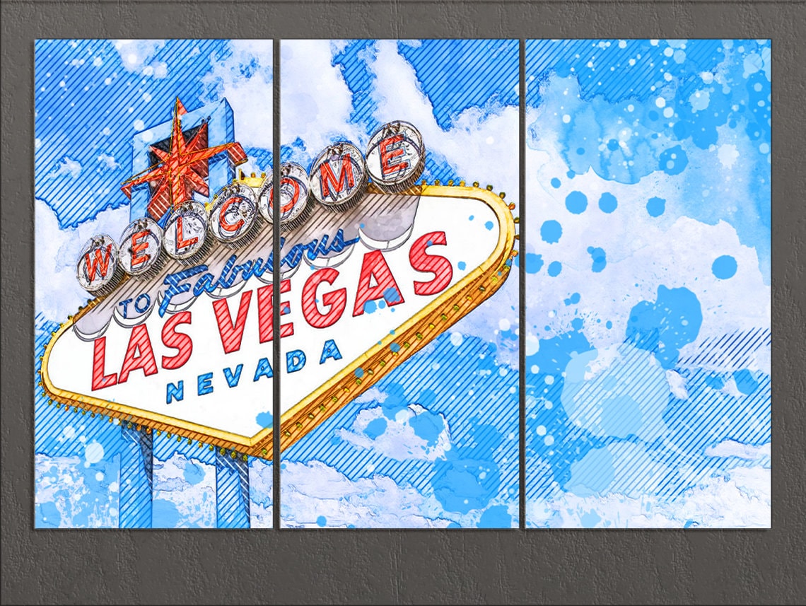 Las Vegas Canvas Print Las Vegas Sign Las Vegas Wall Art - Etsy UK
