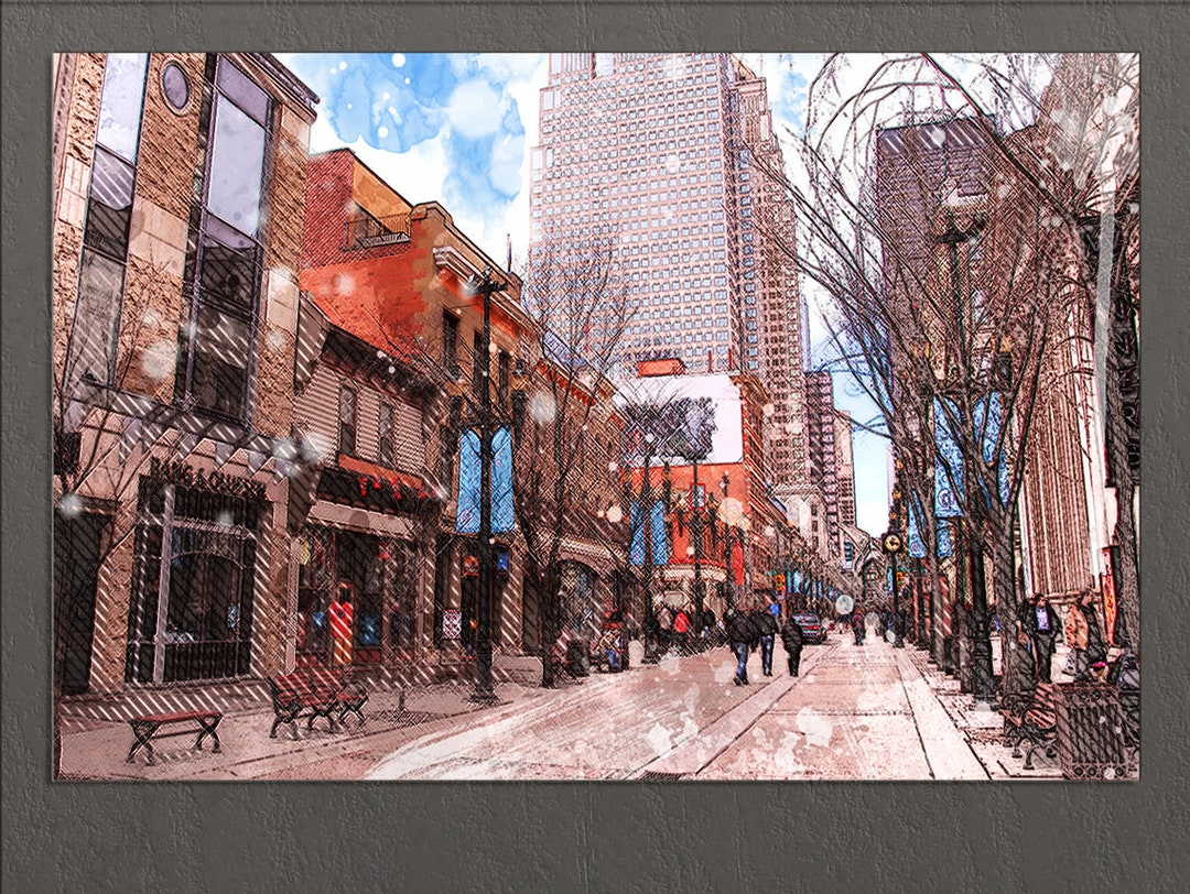 Calgary Canvas Print, Calgary Downtown, Calgary Wall Art, Canada - Etsy