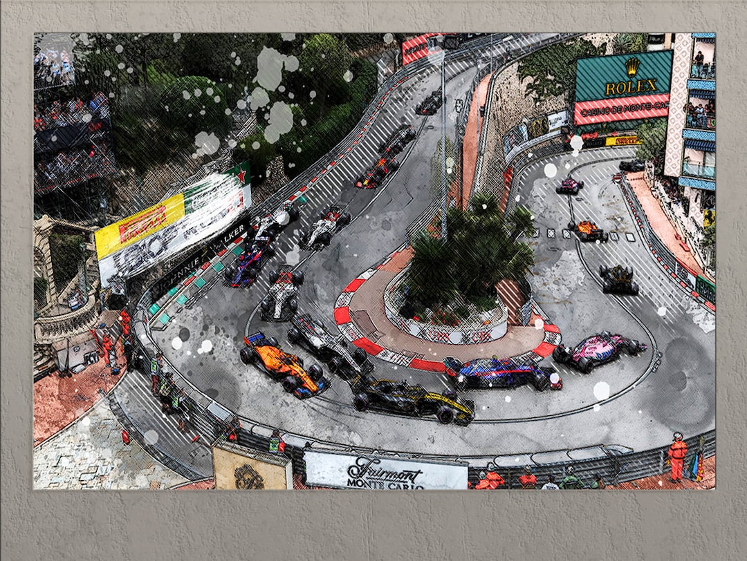 Monte Carlo Canvas Print, Monte Carlo F1 Track, Monte Carlo Wall Art ...