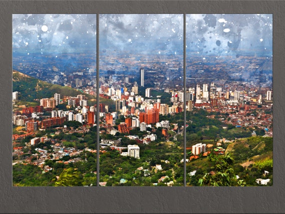 Cali Canvas Print Cali Skyline Cali Wall Art Colombia | Etsy