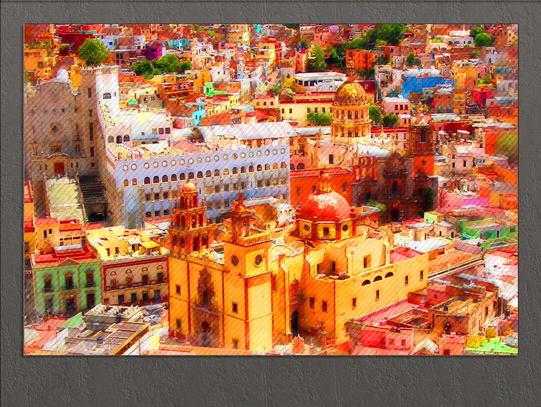 León Canvas Print, León Skyline, León Wall Art, León, Guanajuato ...