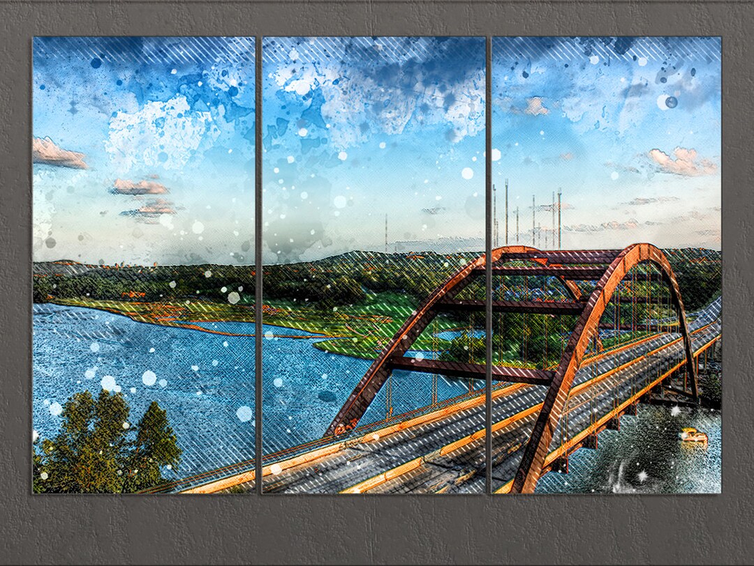 Austin Bridge, Austin Canvas Print, Austin Bridge, Austin Wall Art - Etsy