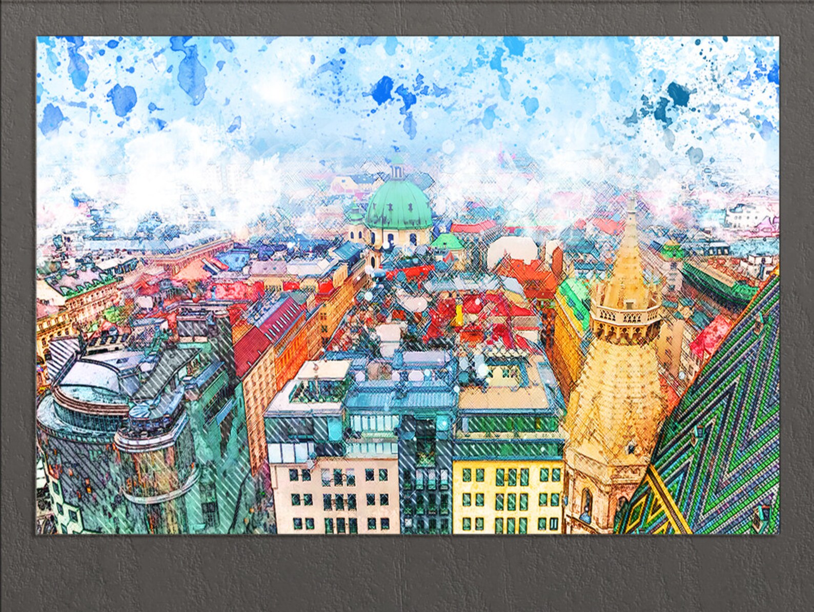 Vienna Canvas Print Vienna Skyline Vienna Wall Art Austria - Etsy