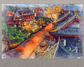 Chengdu Wall Art - Etsy