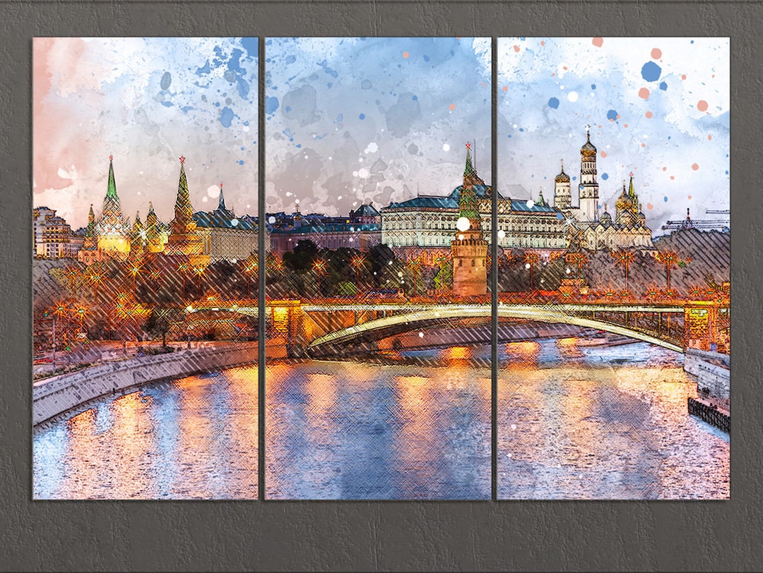 Moscow Canvas Print, Moscow Skyline, Russia Wall Art - Etsy