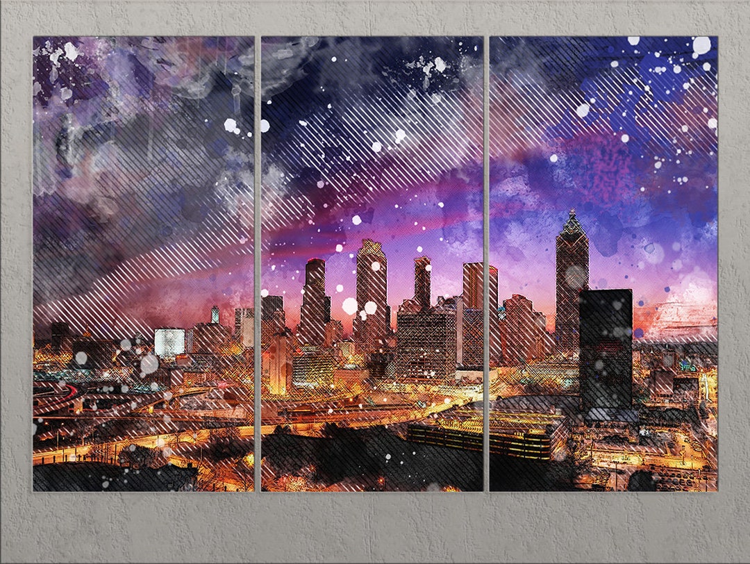Atlanta Canvas Print, Atlanta Skyline, Atlanta Wall Art - Etsy