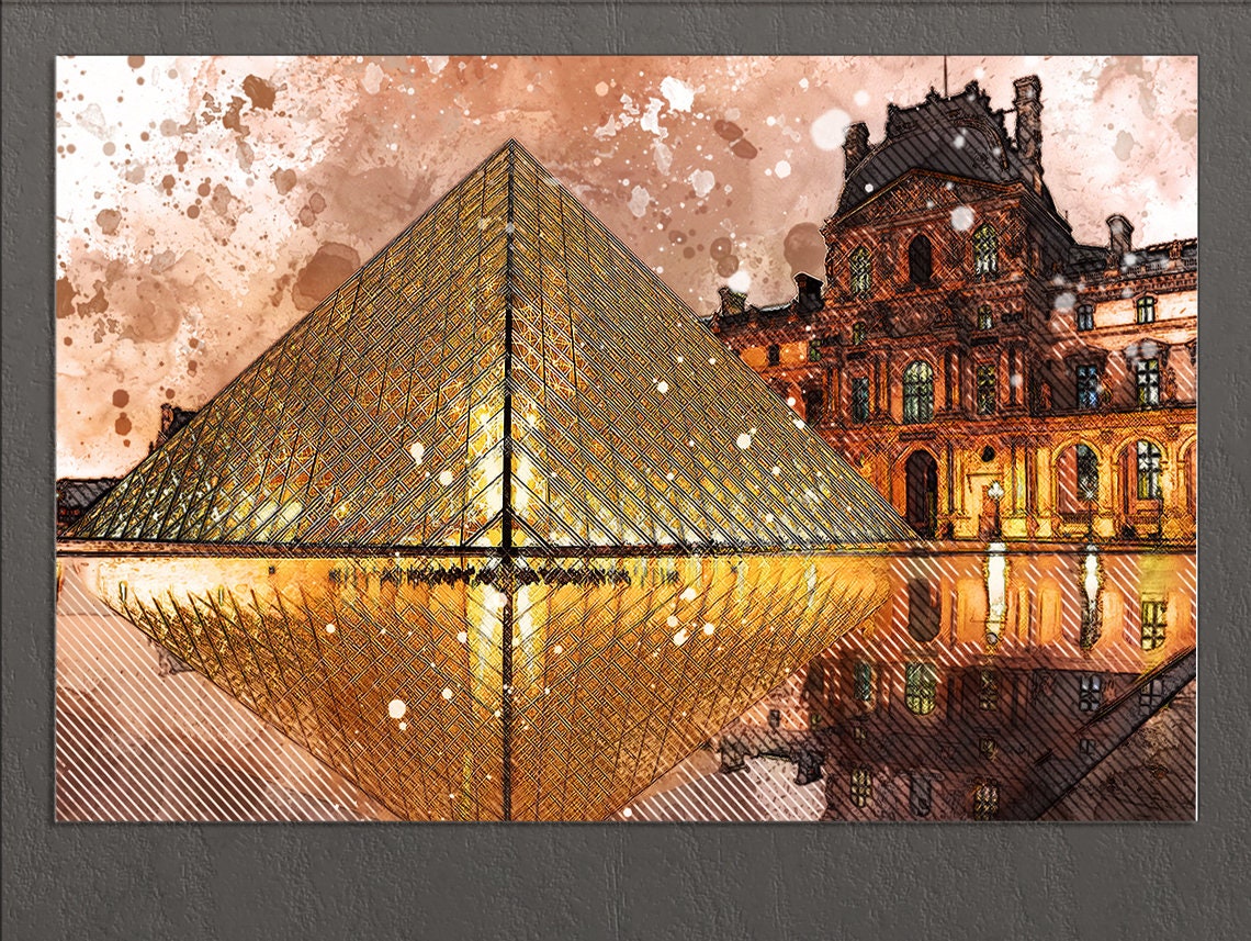 Louvre Museum in Paris Canvas Print Paris Wall Art France - Etsy UK