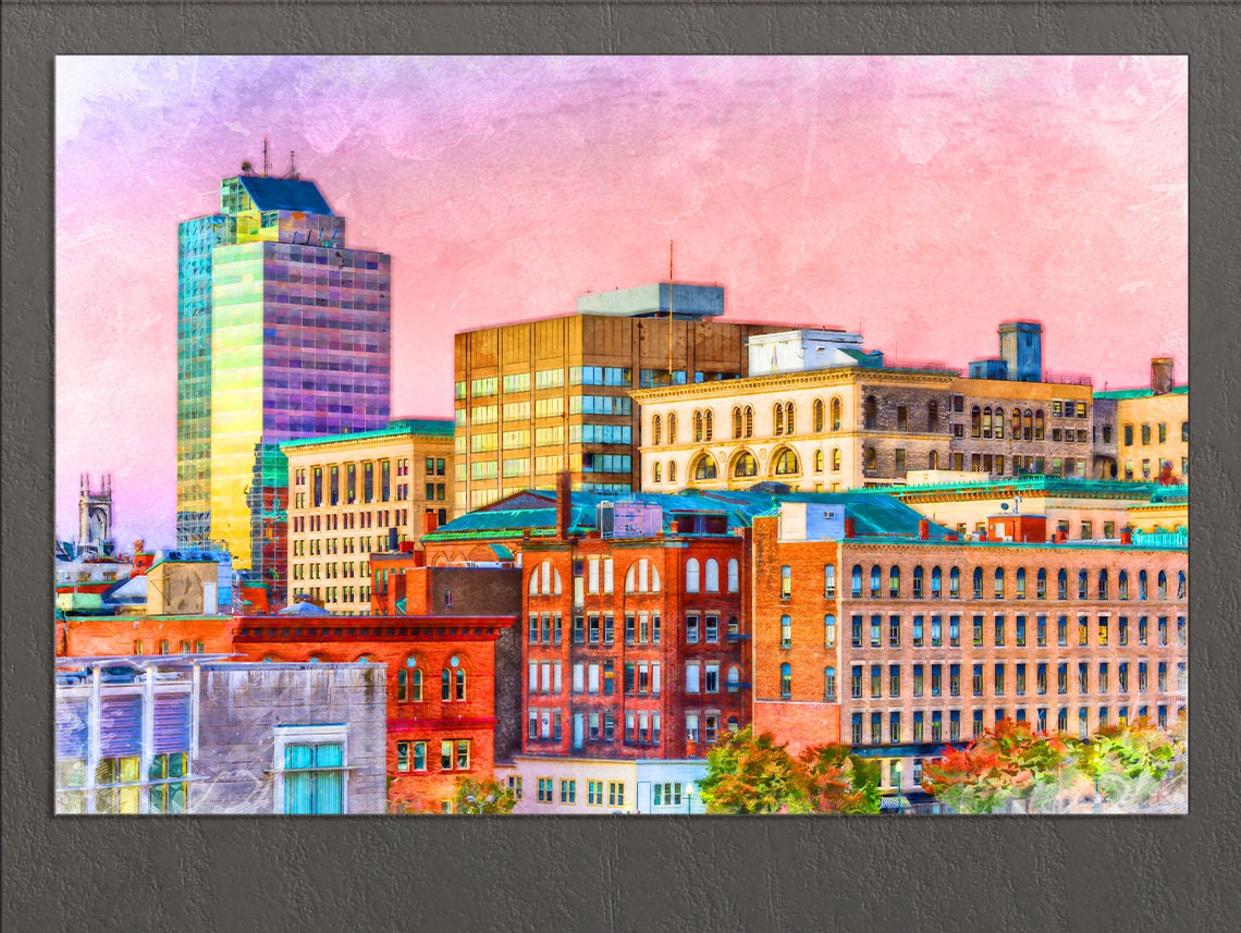 Worcester Canvas Print Worcester Painting Worcester Wall - Etsy
