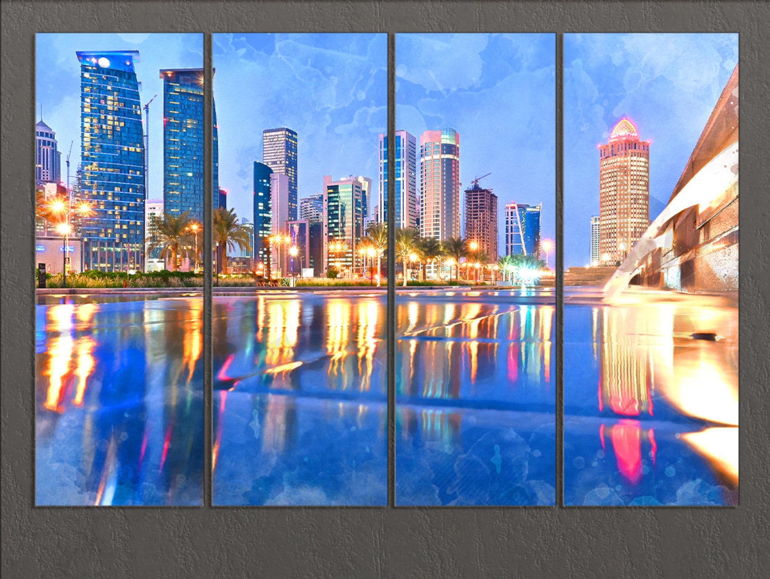 Doha Canvas Print Doha Skyline Sheraton Park Doha Wall Art - Etsy UK