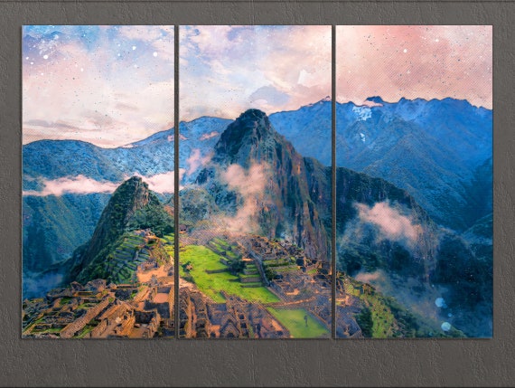 Peru Canvas Print Machu Picchu Peru Wall Art Andes | Etsy