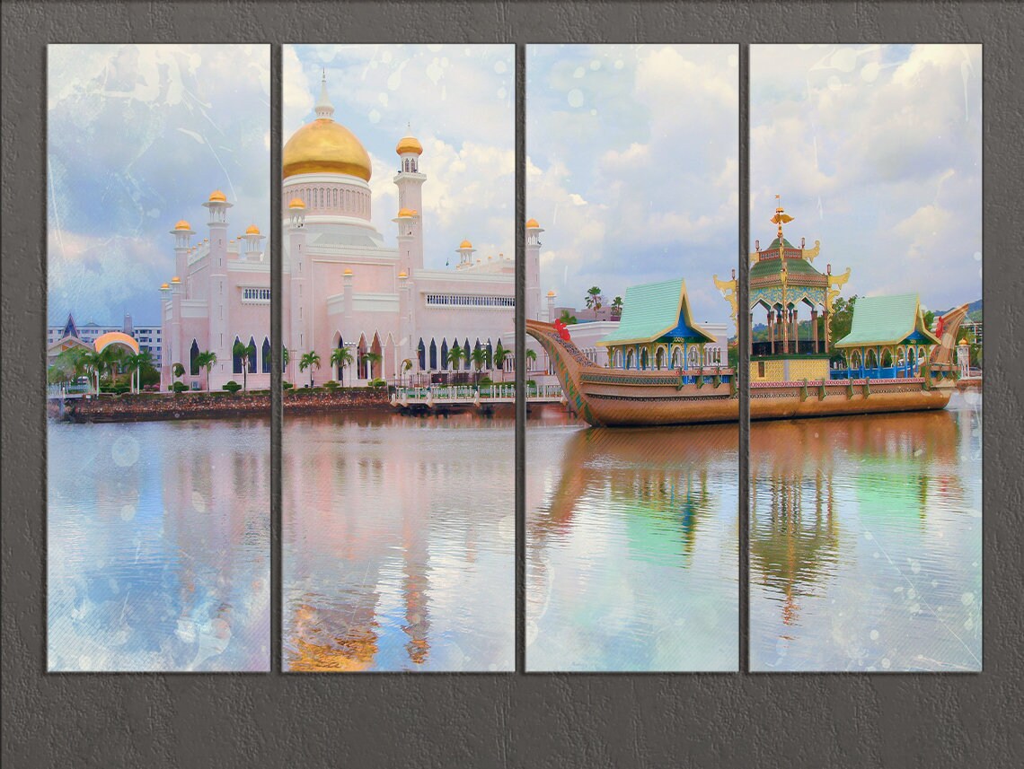 Bandar Seri Begawan Canvas Print Brunei Wall Art Brunei - Etsy UK