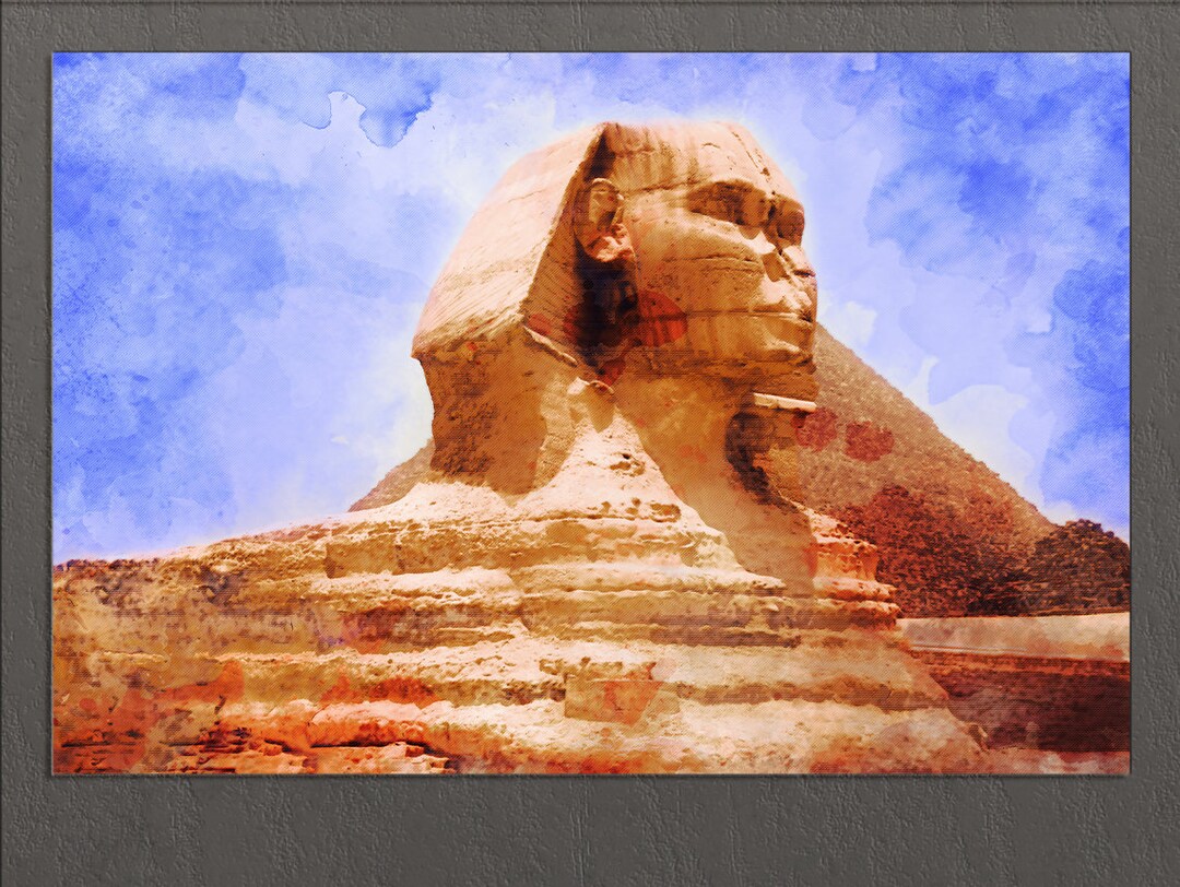 Great Sphinx of Giza, Egyptian Pyramids Canvas Print, Egypt Wall Art ...