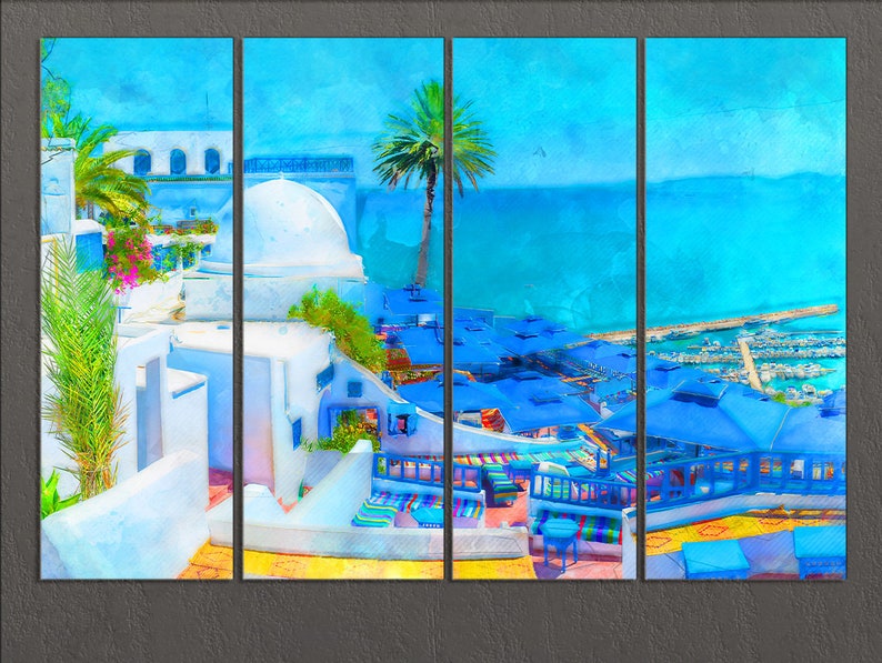 Tunis Canvas Print Tunis Skyline Tunisia Wall Art Tunis - Etsy