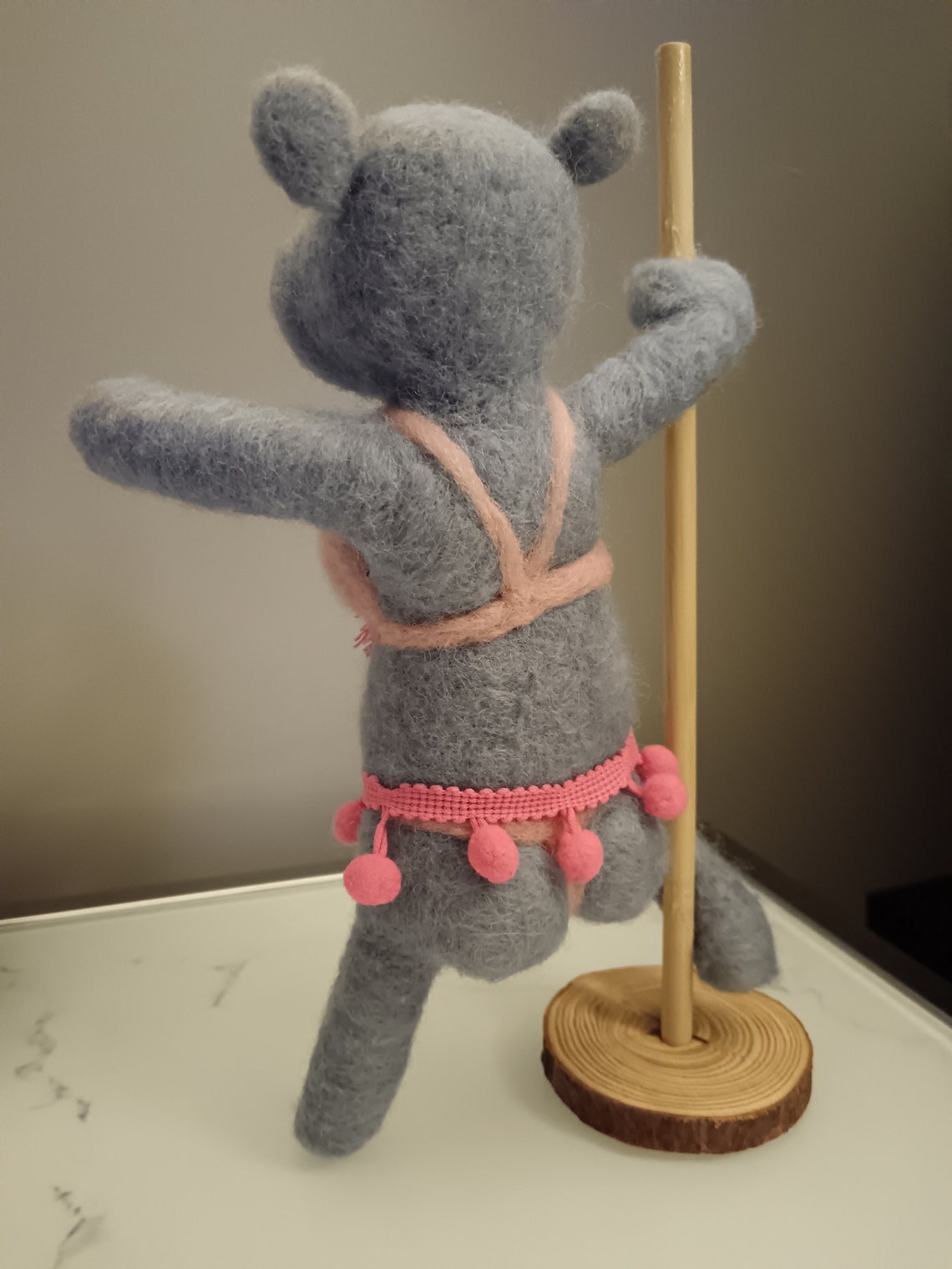 Needle Felted Cute Pole Dancing Hippo - Etsy