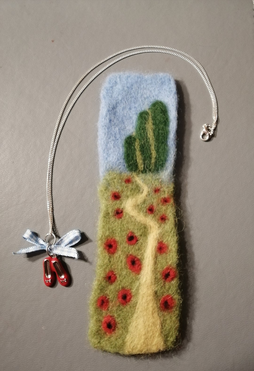 Needle Felted Wizard of Oz Bookmark With Necklace - Etsy