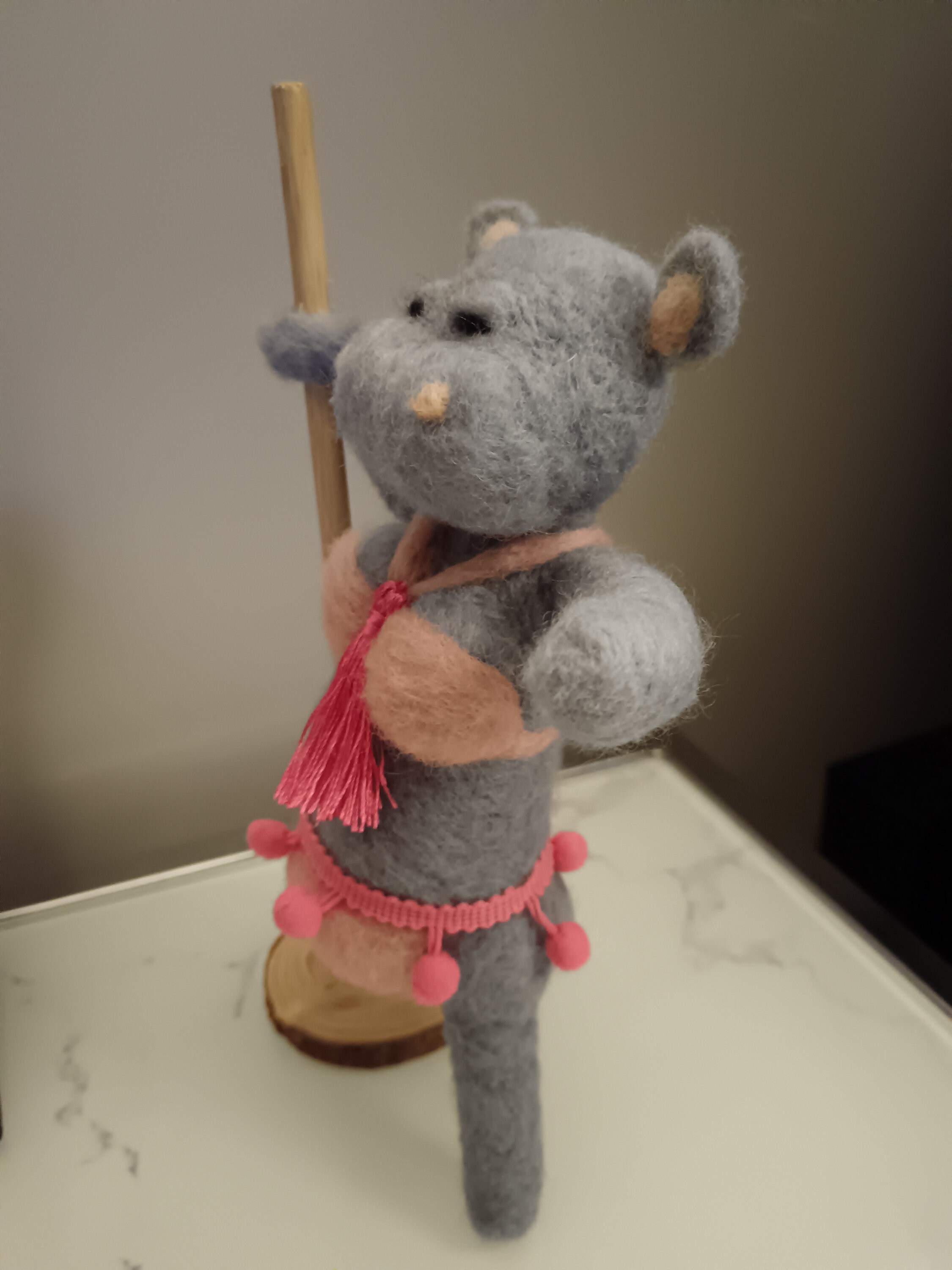 Needle Felted Cute Pole Dancing Hippo - Etsy
