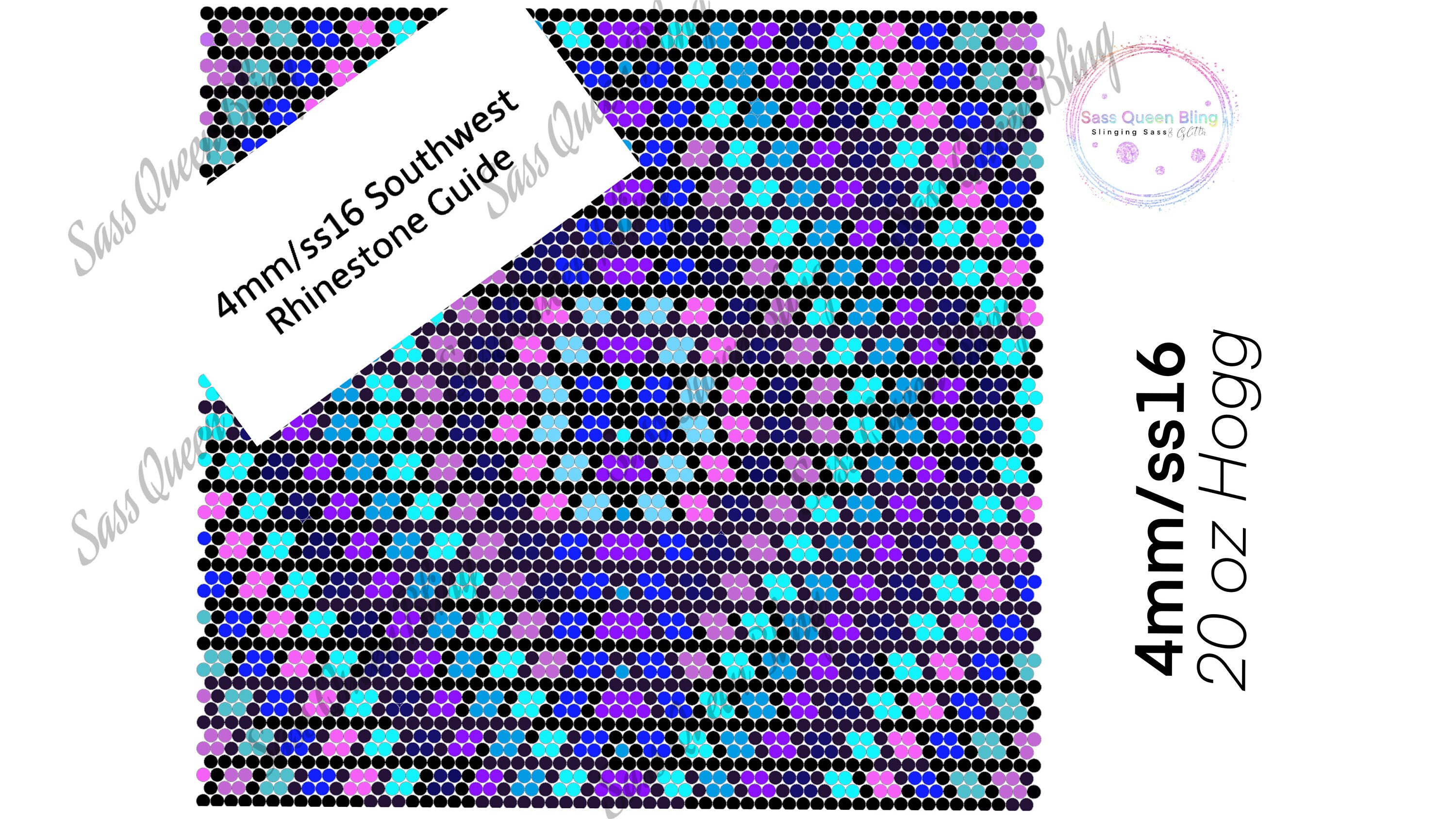 4mm/ss16 Southwest Rhinestone Template - Etsy