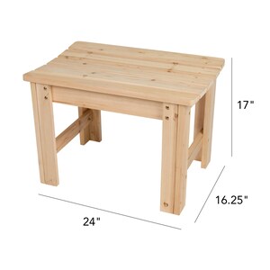 2FT Backless Outdoor Indoor Wood Bench, Natural #4202N - Etsy